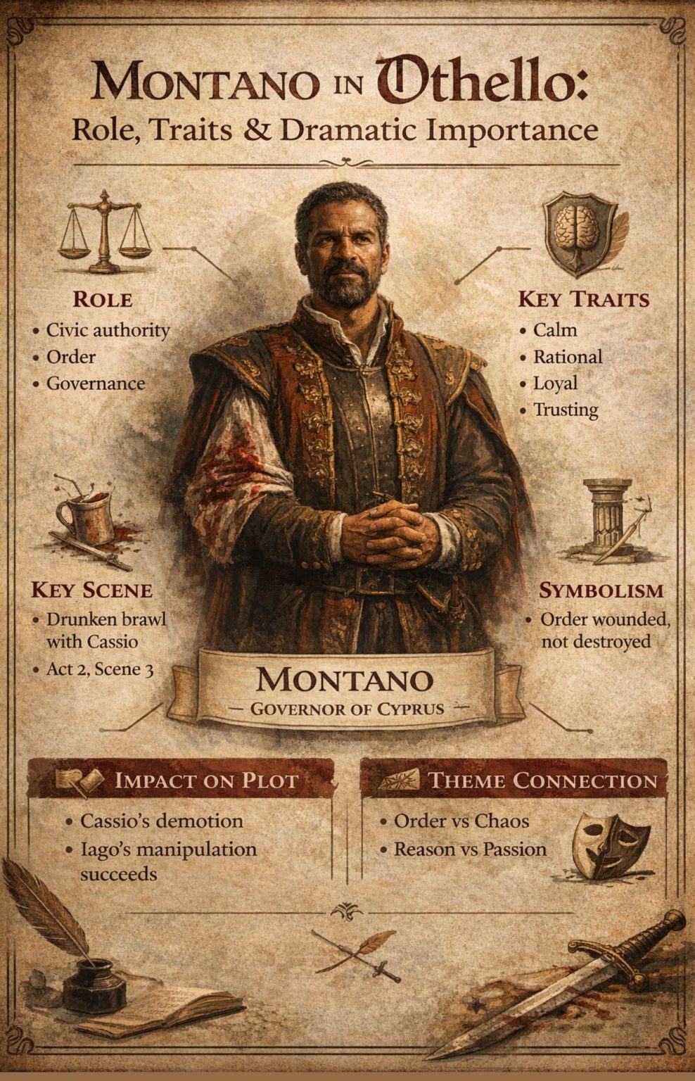 Montano In Othello: Role, Character Traits & Importance